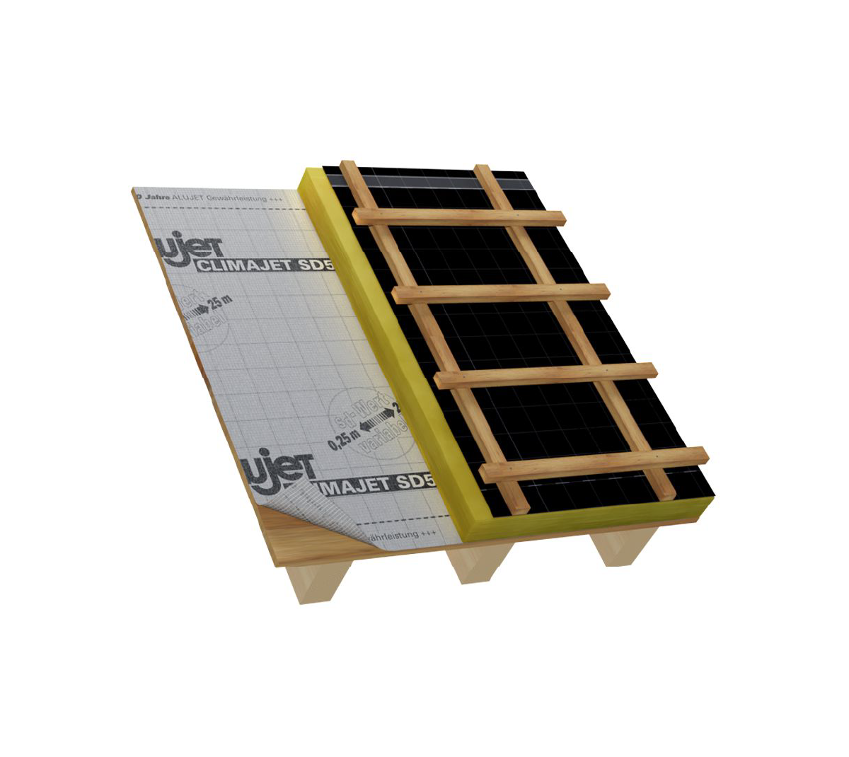 Tvaika barjeras membrāna 100g ALUJET Climajet SD5 75m2 (1.5m x 50m ...